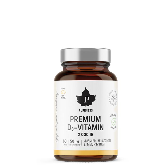 Premium D3-vitamin 2000 IE 60 kapslar – Atletbutiken